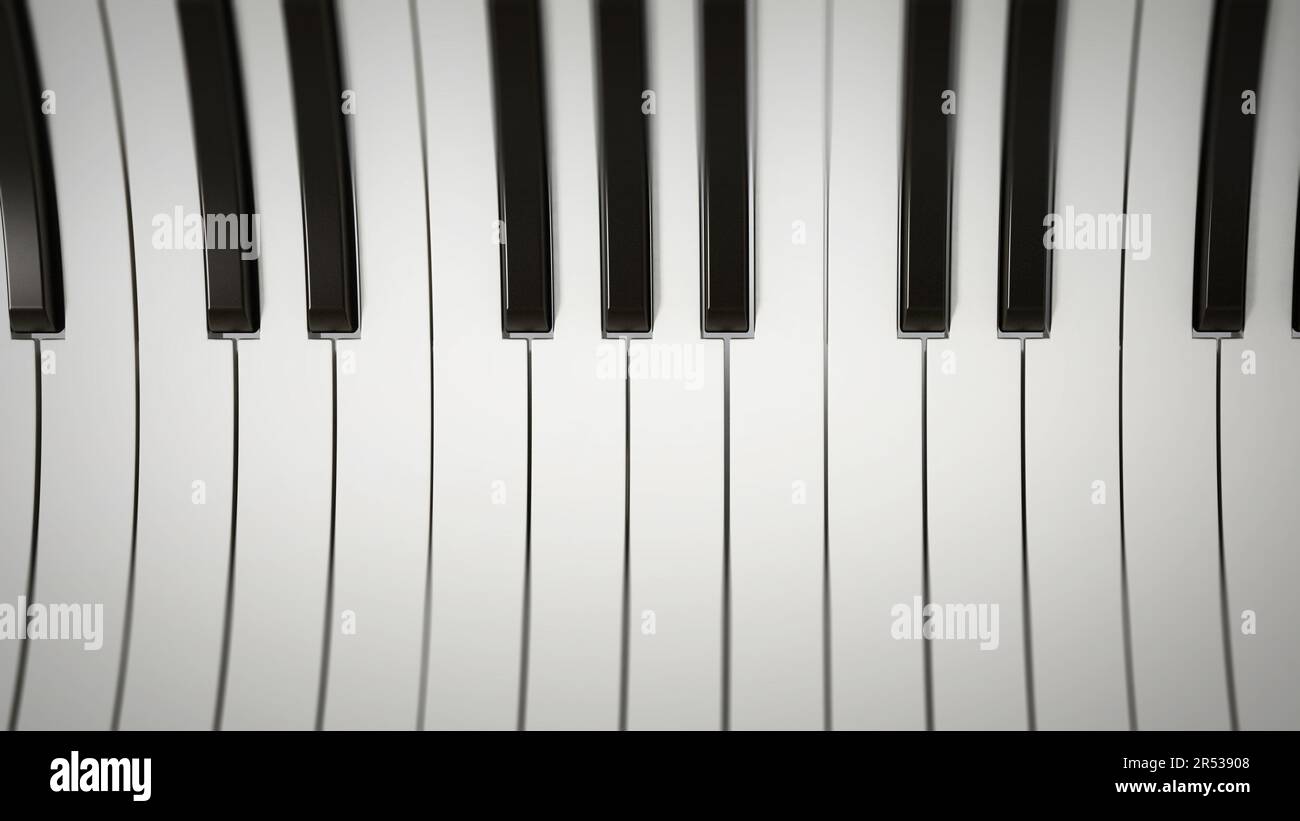 Black and white abstract piano keys background. 3D illustration Stock ...