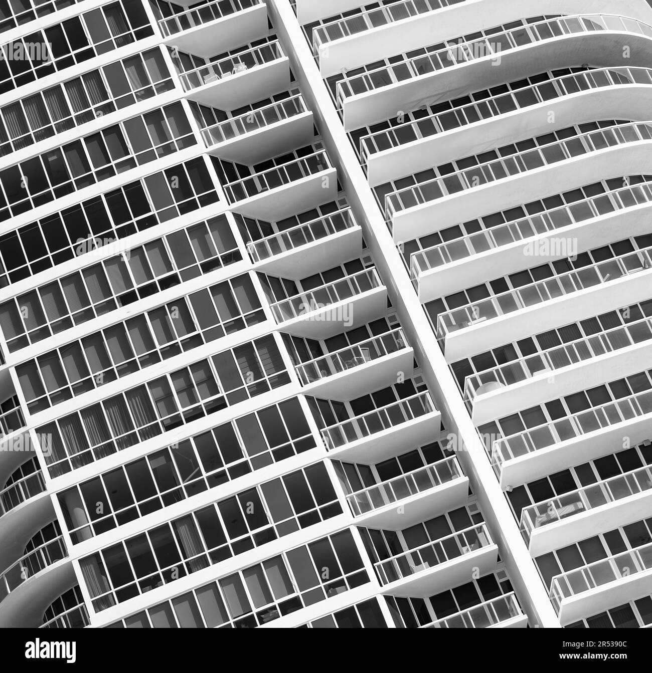 Architectural detail of apartment storey building facade with windows ...