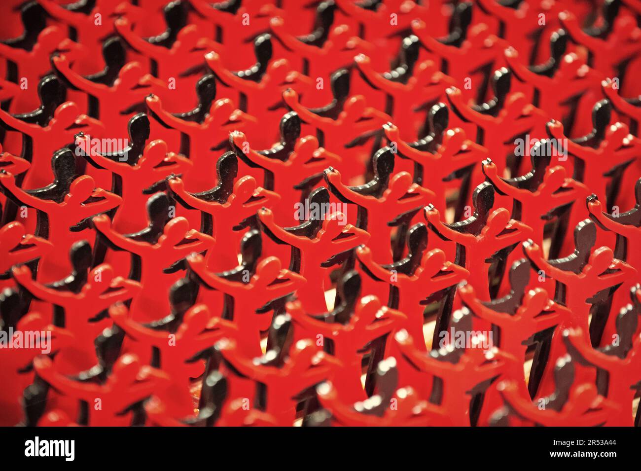 bright repetition background with selective focus. repetition ...