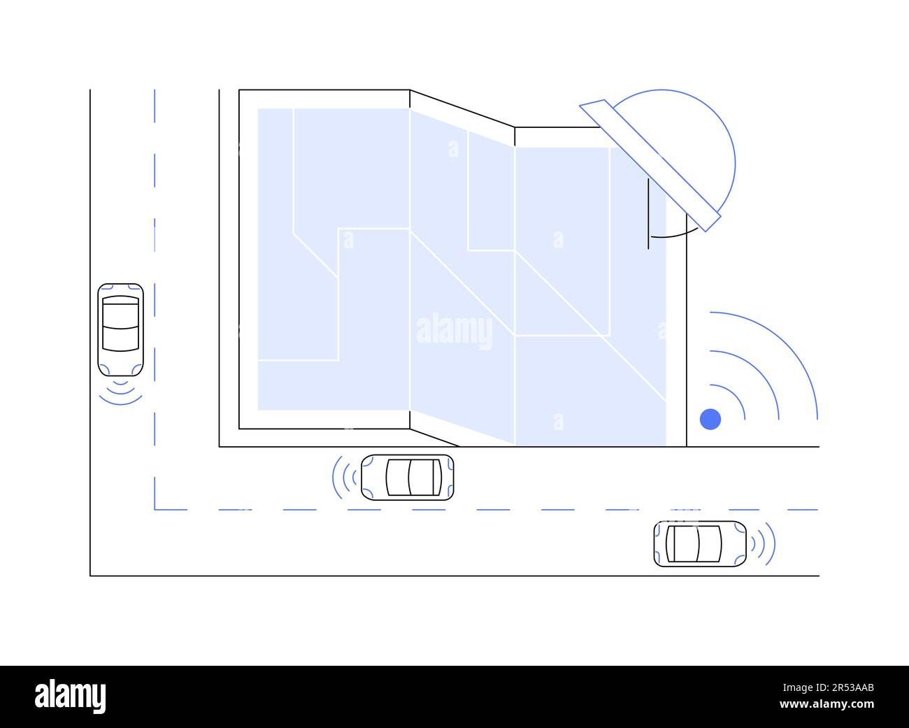 Smart roads construction abstract concept vector illustration Stock ...