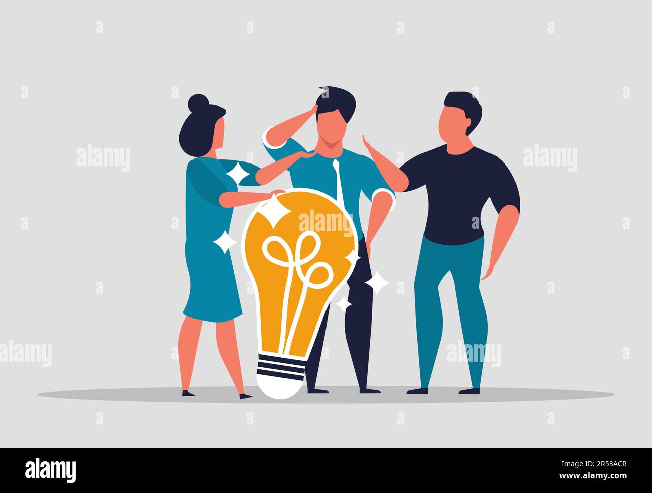 Innovative idea business people. Business solution in team of ...