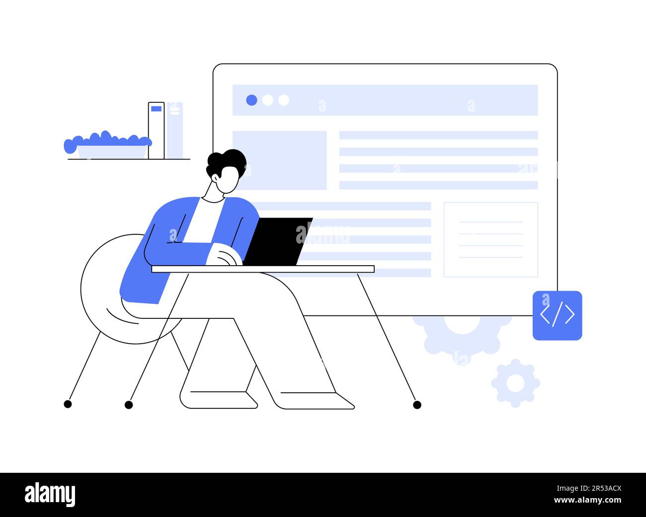 Single Page Application Abstract Concept Vector Illustration Stock