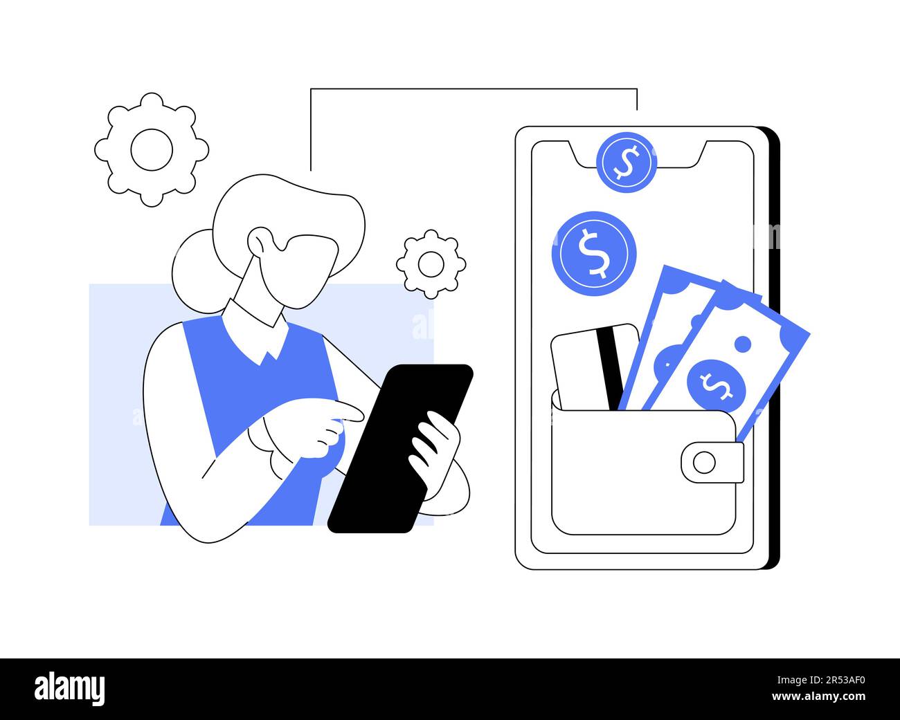 Digital wallet abstract concept vector illustration Stock Vector Image ...