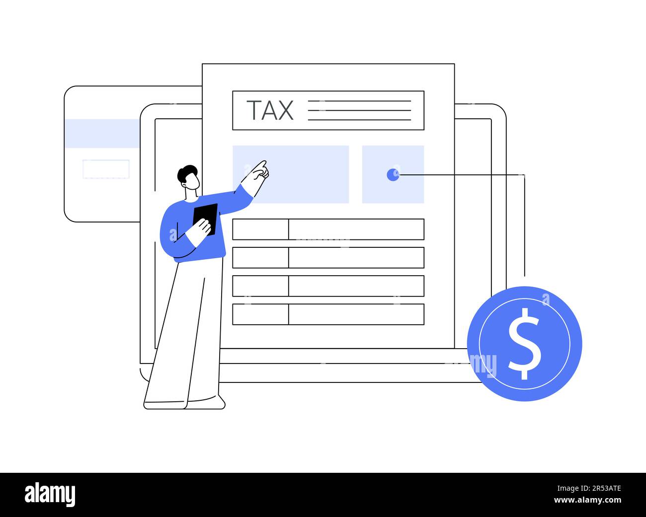 Tax return abstract concept vector illustration Stock Vector Image ...