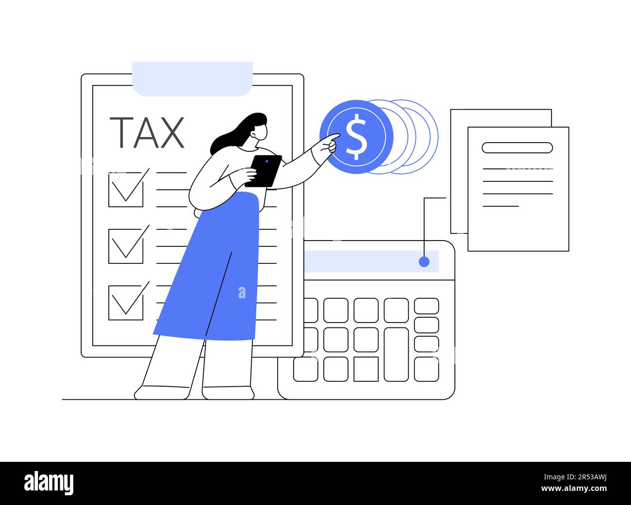 Doing your taxes abstract concept vector illustration Stock Vector ...