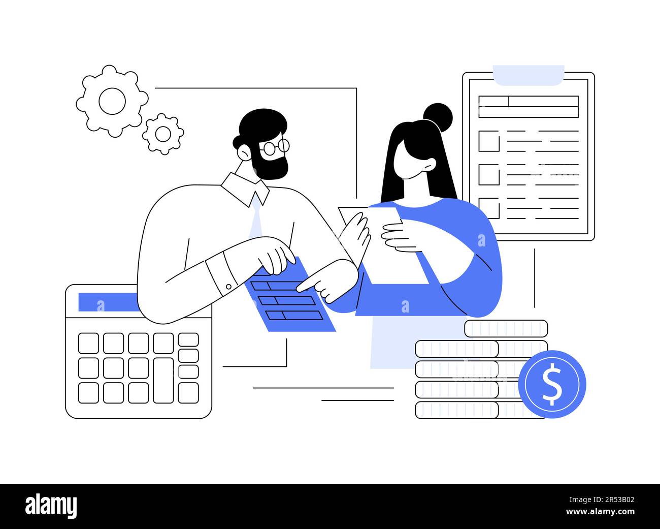 Accountant appointment abstract concept vector illustration Stock ...