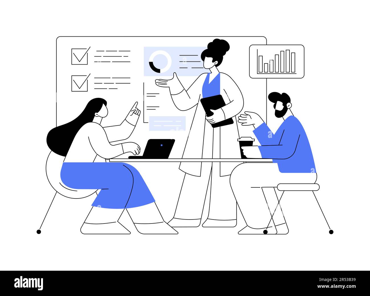 Business briefing abstract concept vector illustration Stock Vector ...