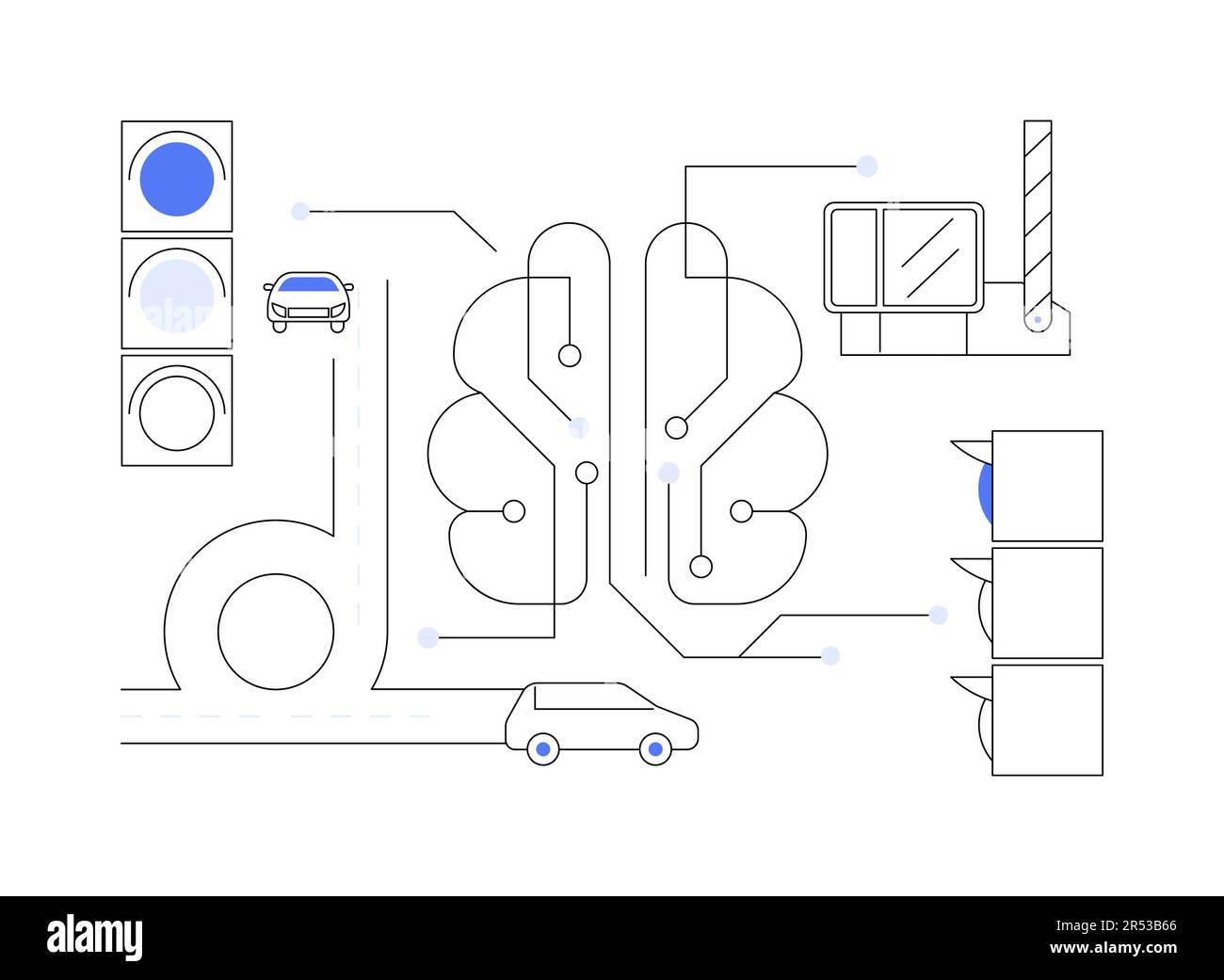 Intelligent transportation system abstract concept vector illustration ...