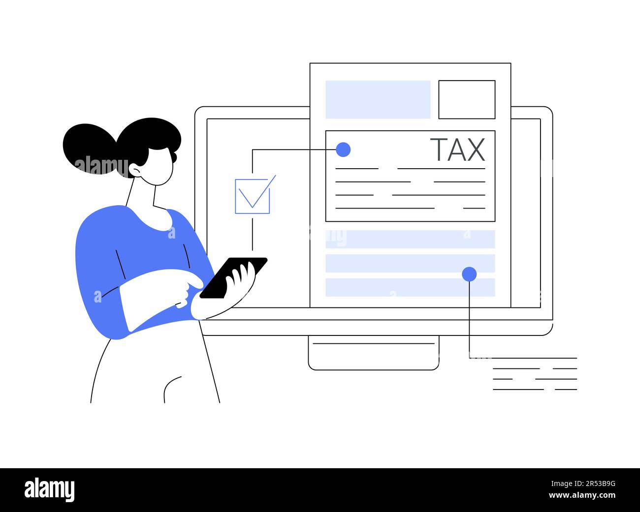 Electronic tax filing abstract concept vector illustration Stock Vector ...