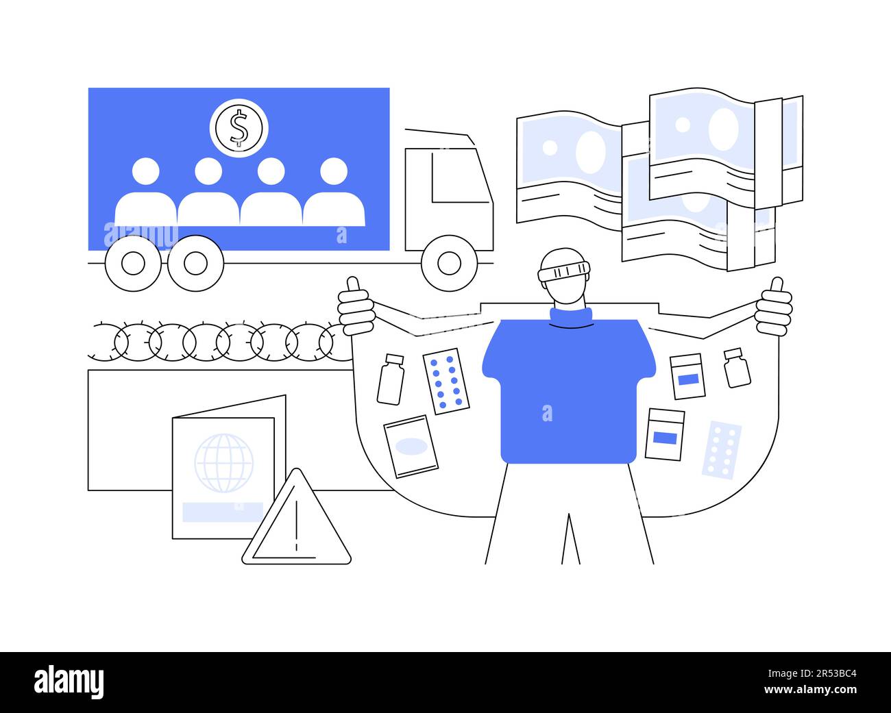 Smuggling abstract concept vector illustration Stock Vector Image & Art ...