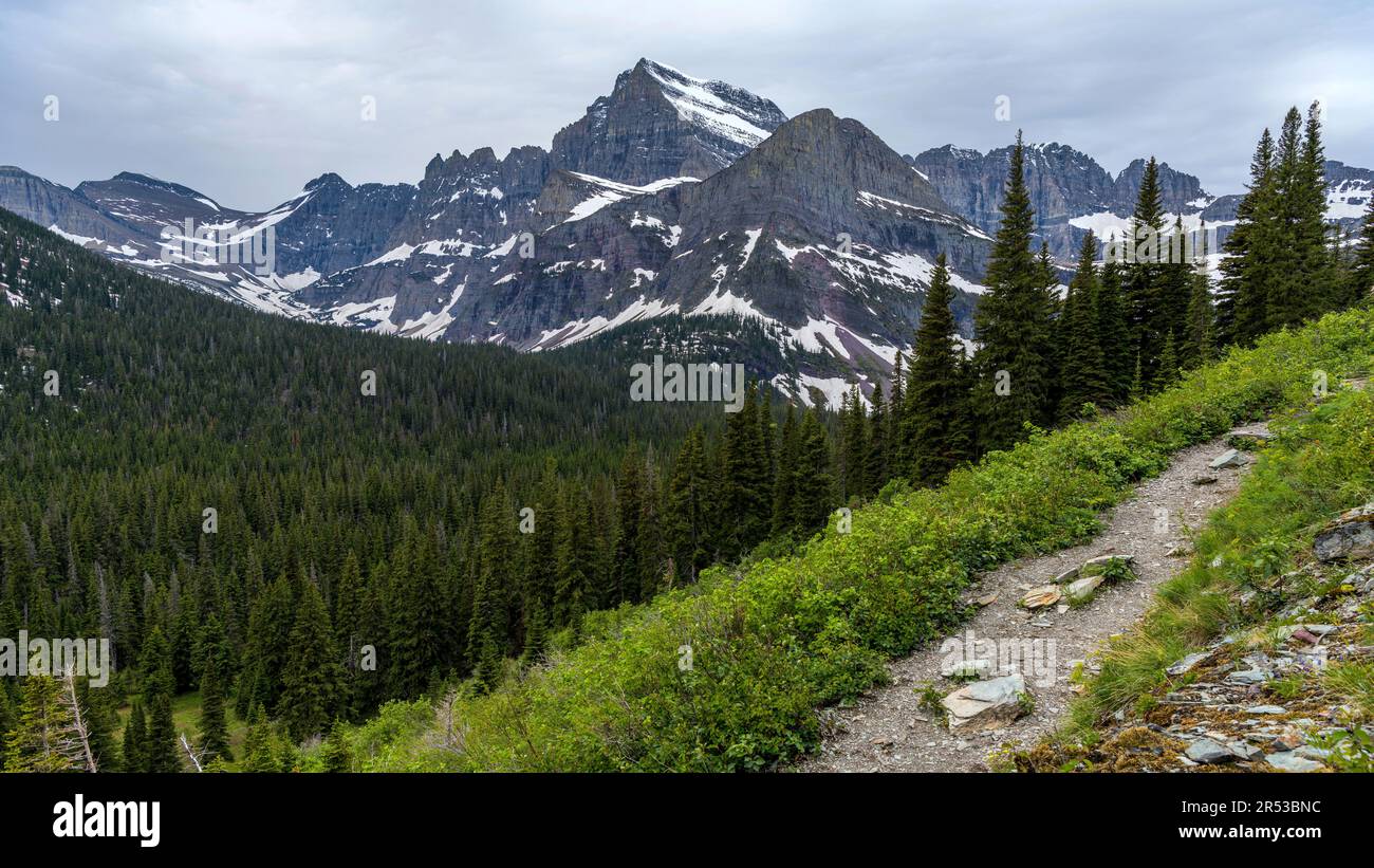 Mt. Gould - A closeup view of Mt. Gould and Angel Wing on a stormy ...