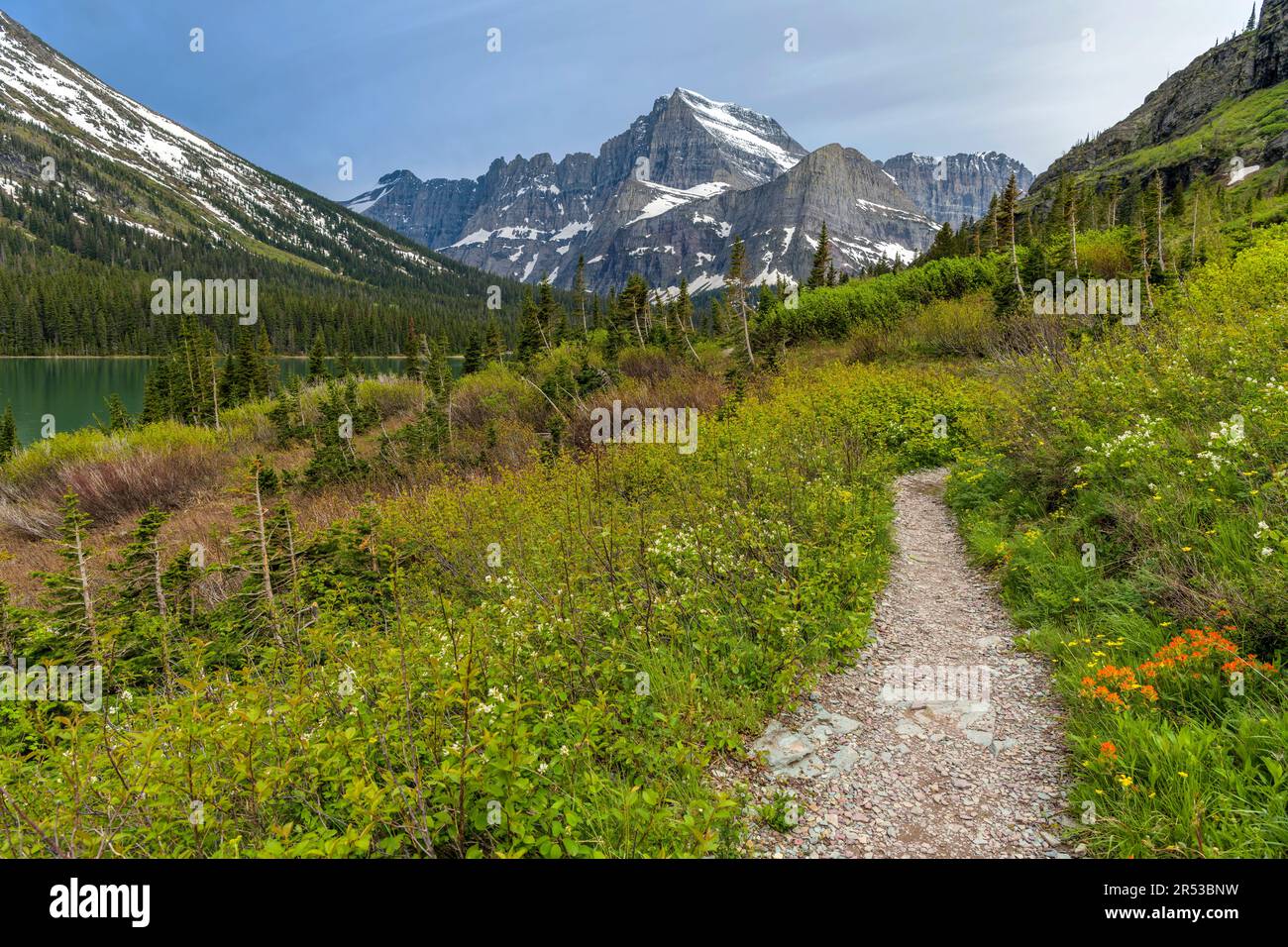 Spring Mountain Trail - A narrow mountain trail winding towards ...