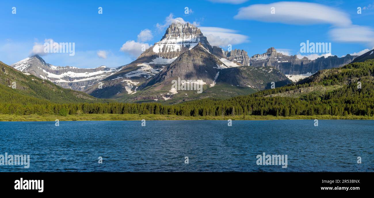 Mount Wilbur - Panoramic Spring morning view of Mount Wilbur, towering ...
