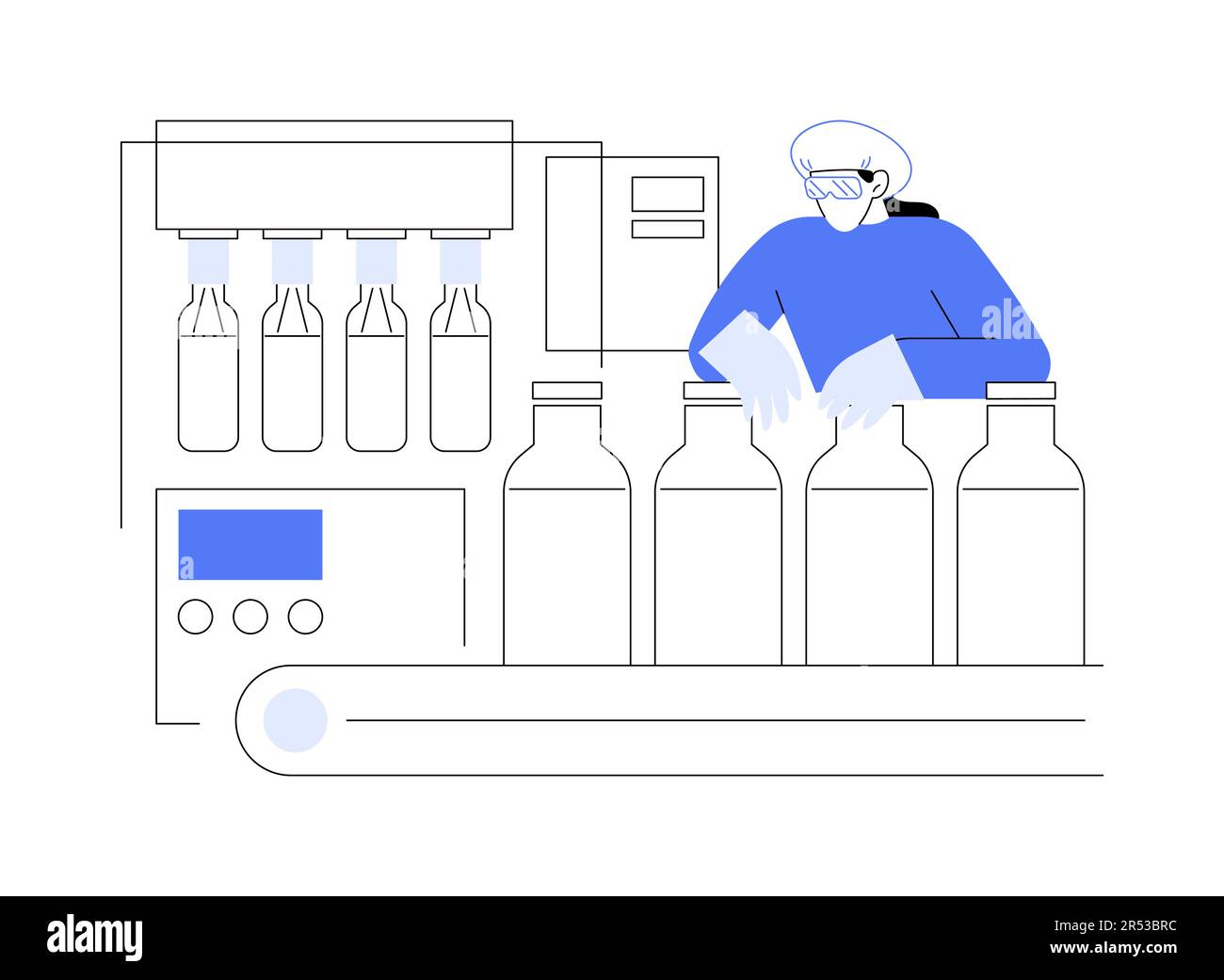 Yogurt packing machine Stock Vector Images - Alamy