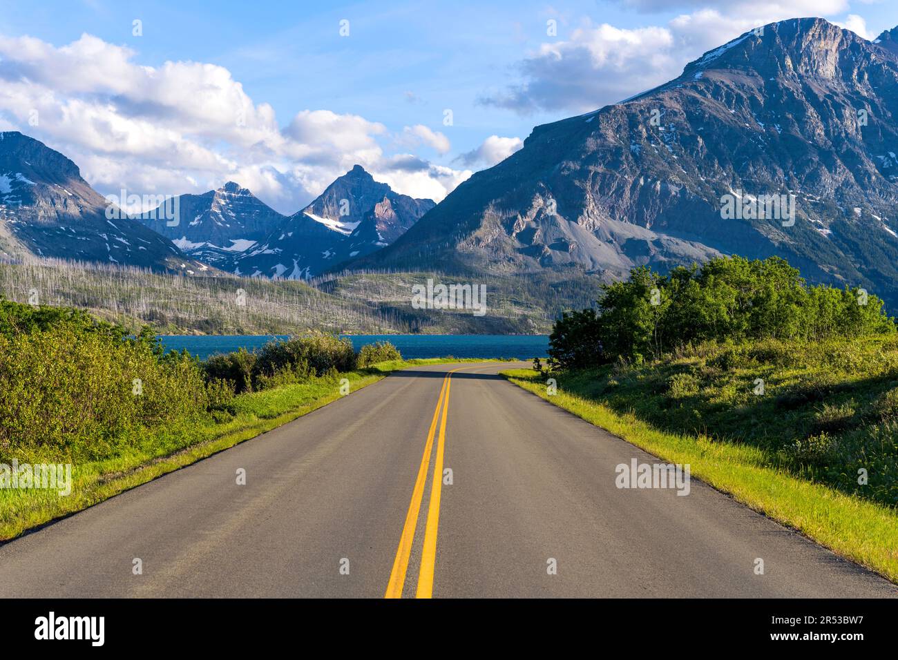 Go To The Sun Road - Spring evening view of an east section of Go To ...