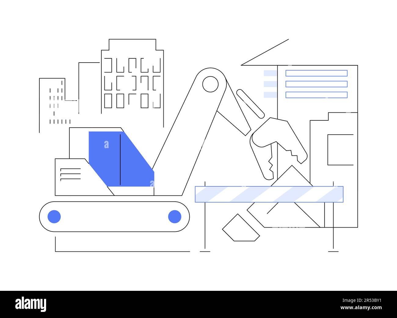 Building demolition process abstract concept vector illustration Stock ...