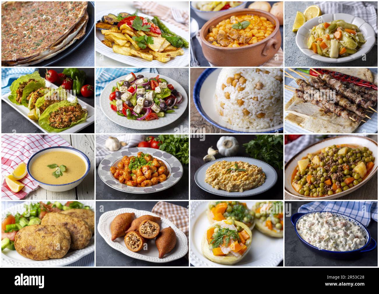 Traditional delicious Turkish foods collage Stock Photo - Alamy