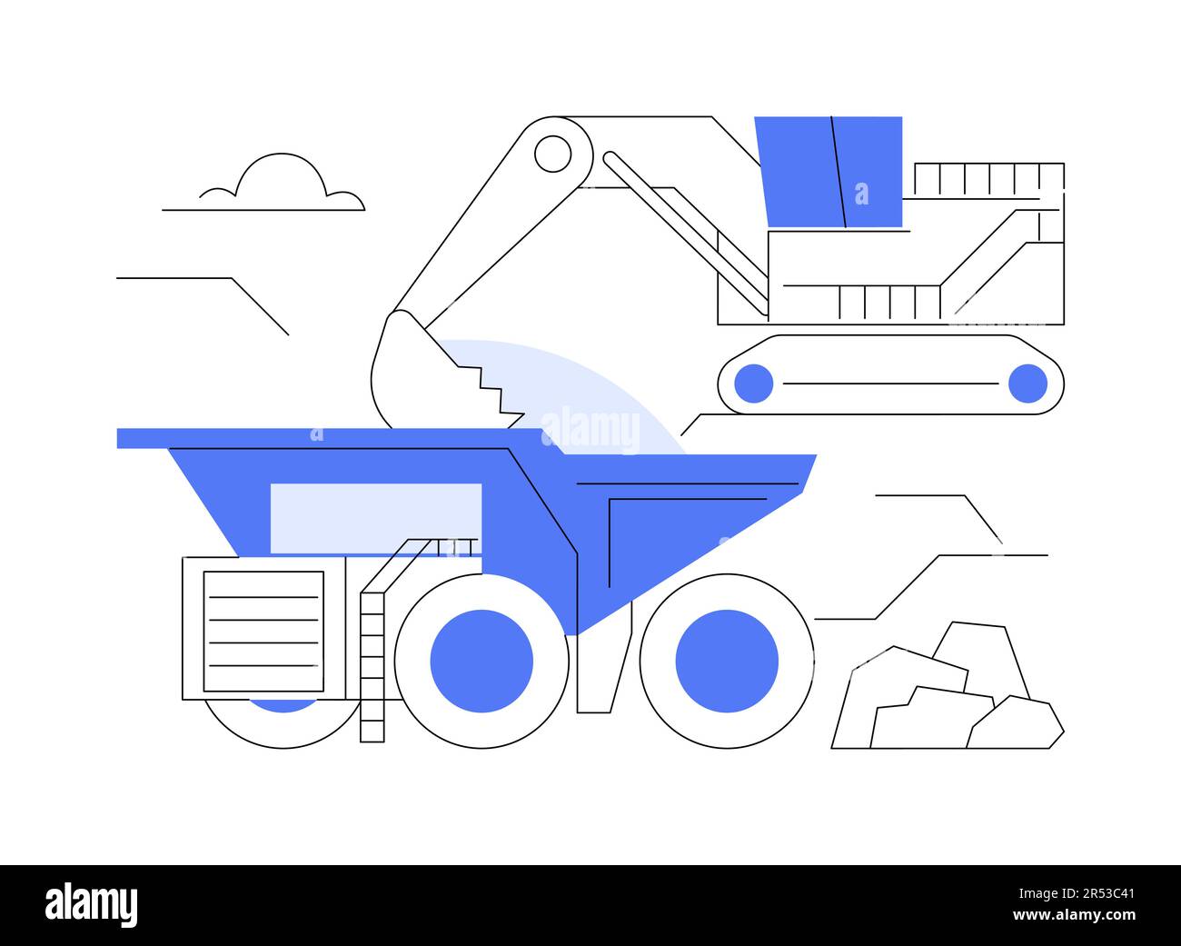Cartoon mining truck loading Stock Vector Images - Alamy