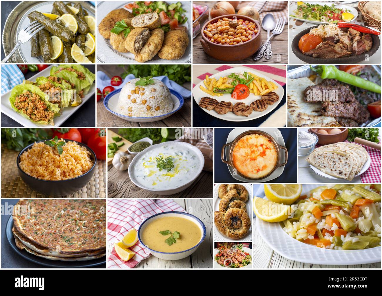 Traditional delicious Turkish foods collage Stock Photo - Alamy
