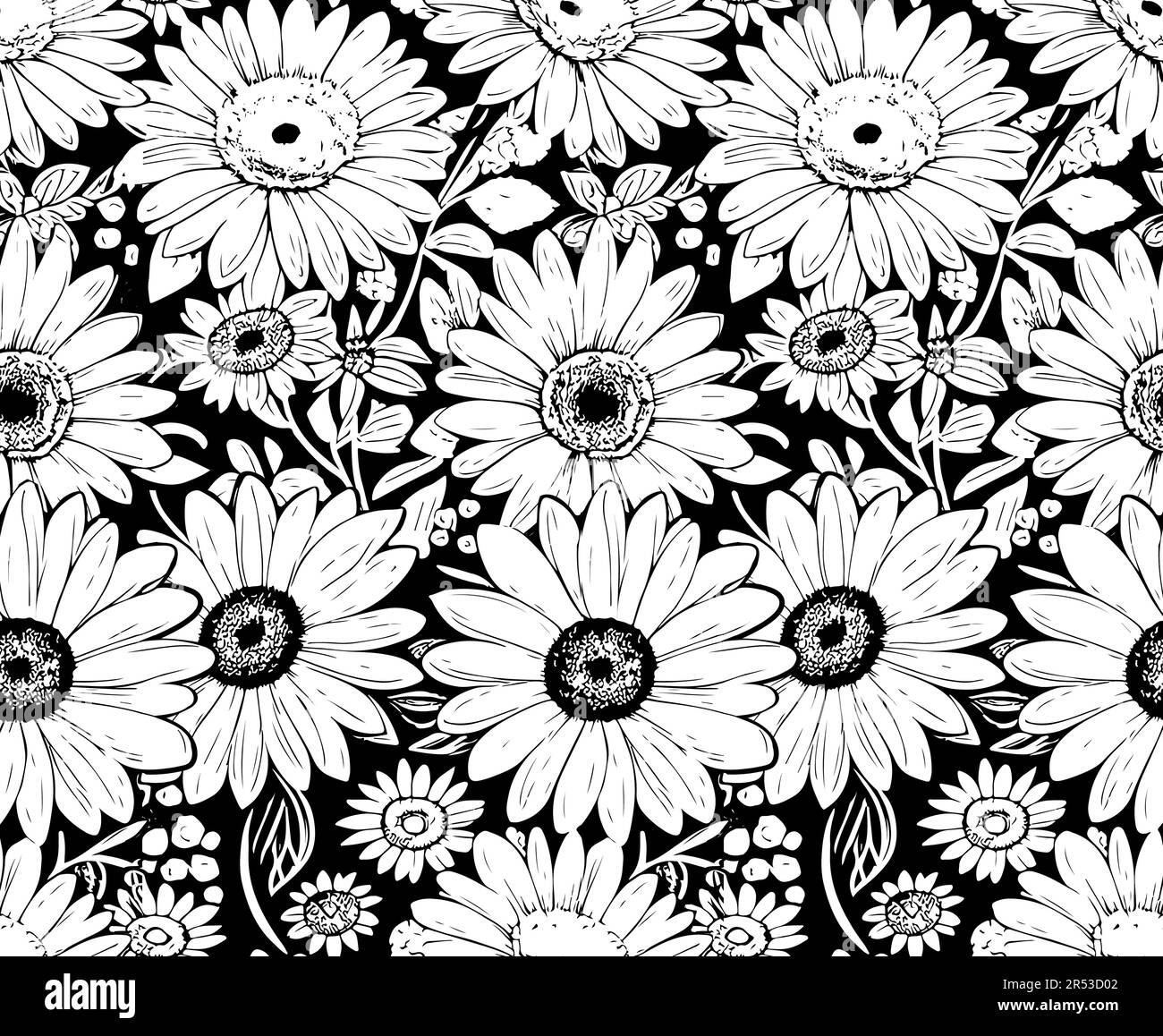 Simple Flower Scratchboard