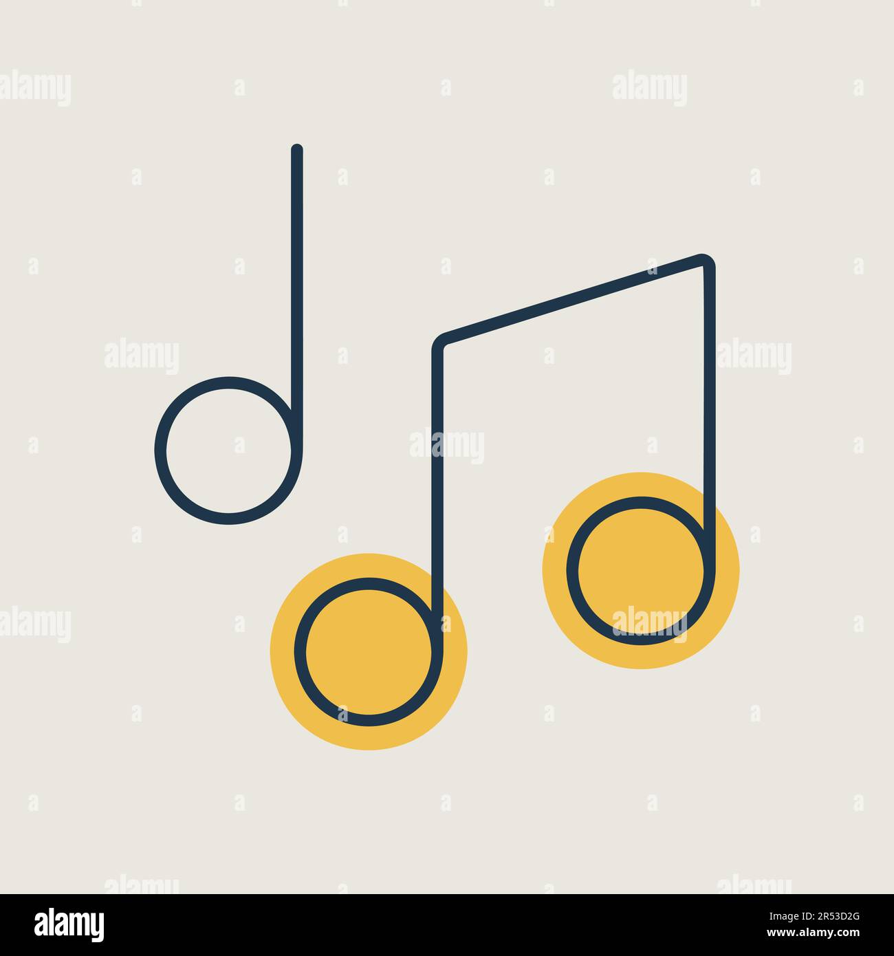 Music notes, song, melody or tune vector icon. Graph symbol for music ...