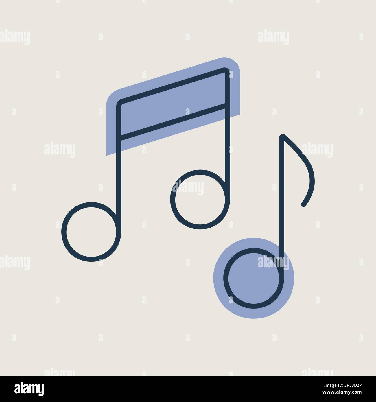 Music notes, song, melody or tune vector icon. Graph symbol for music ...