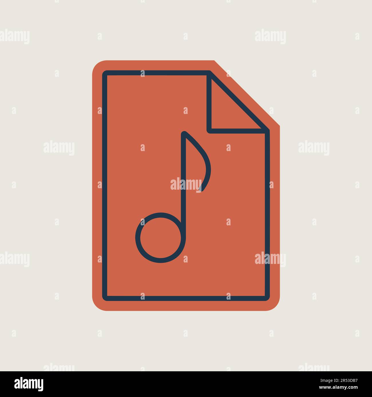 Music file vector flat icon. Music sign. Graph symbol for music and ...