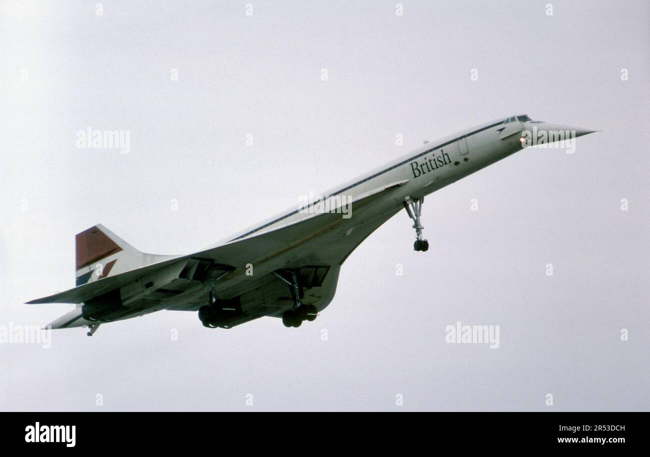 G-BOAA British Airways Concorde 206 seen in 'British' livery on short ...