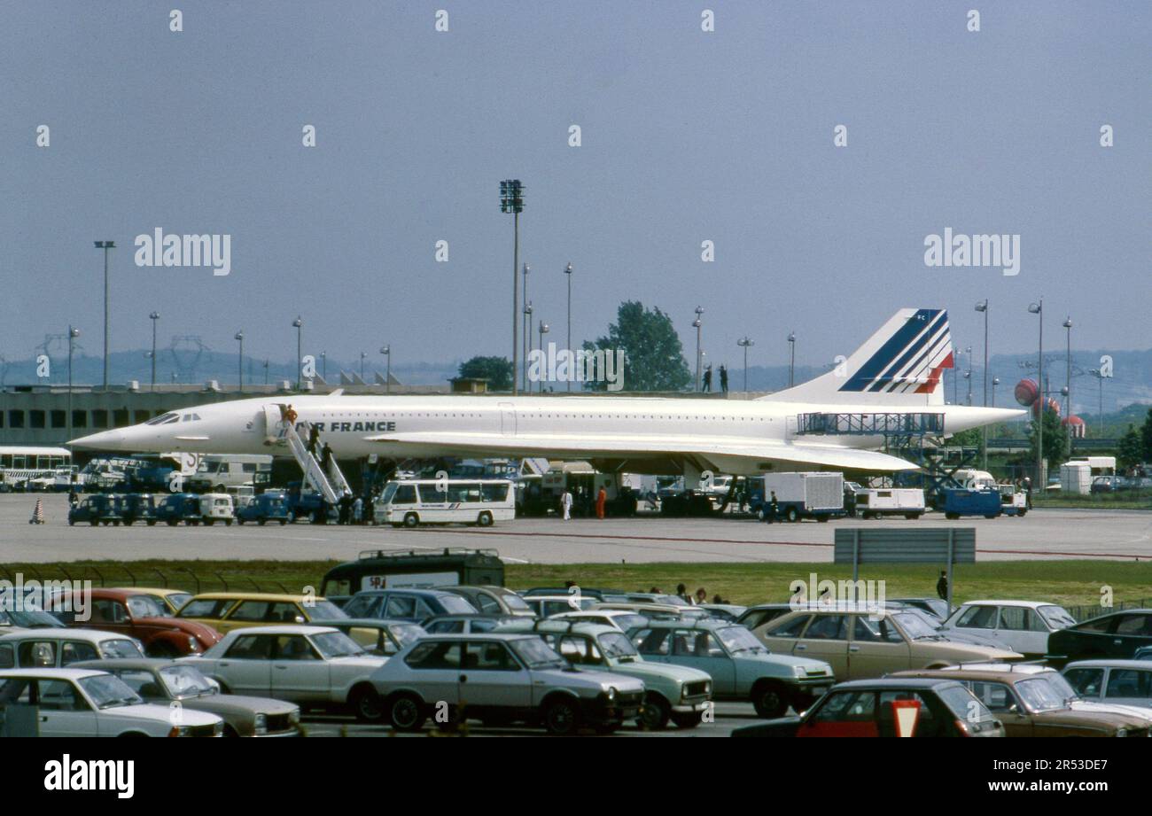 F-BVFC Air France Concorde 209 on the ramp at Paris CDG (Roissy Stock ...