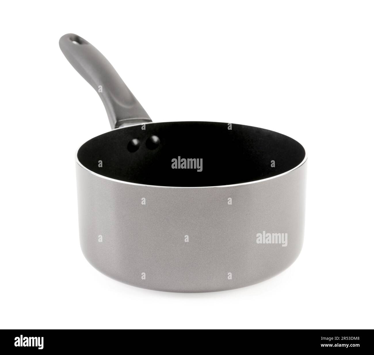 Aluminium saucepan on white background Stock Photo - Alamy