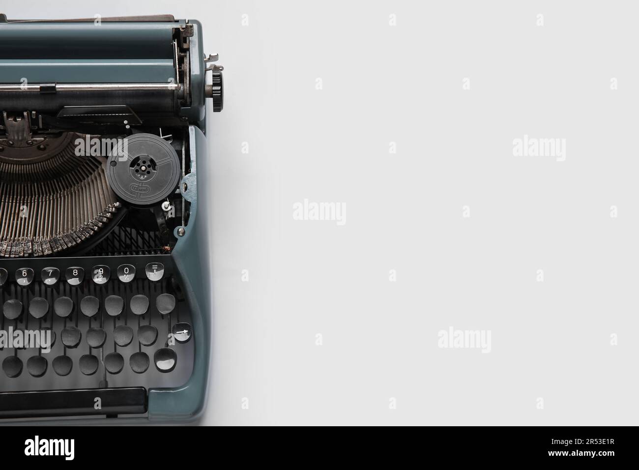 Vintage typewriter on white background Stock Photo - Alamy