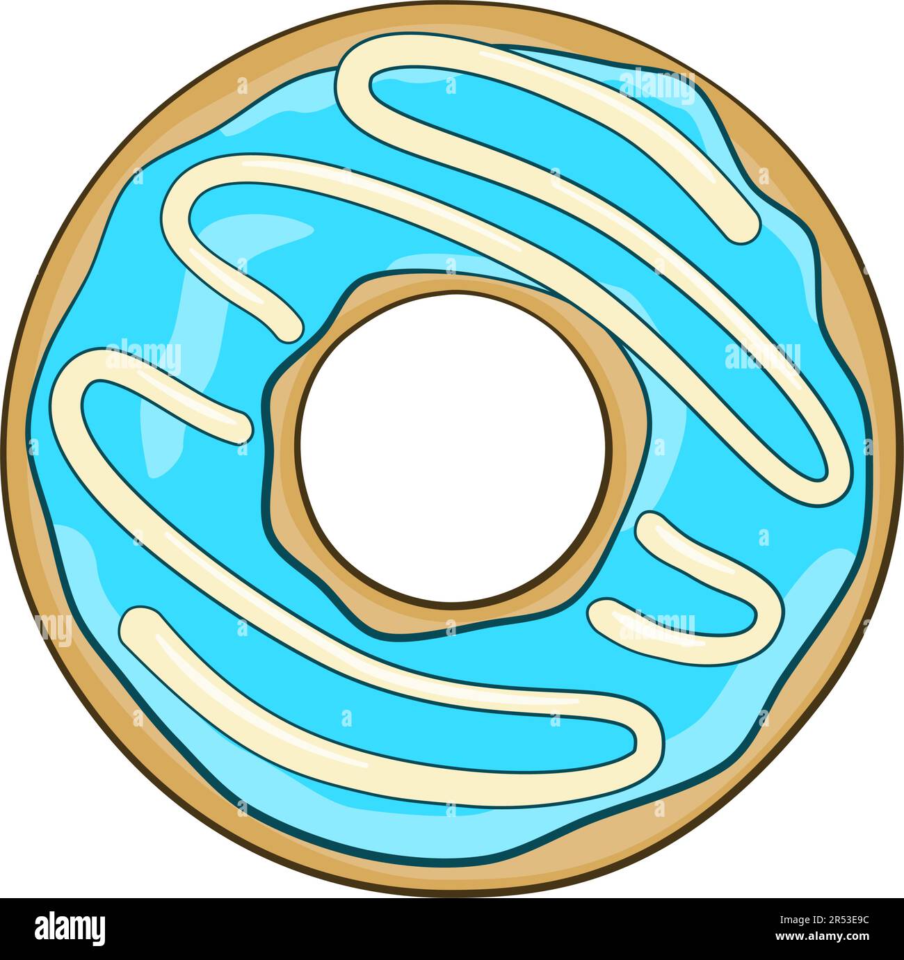 Blue donut. Cartoon. Vector illustration Stock Vector Image & Art - Alamy