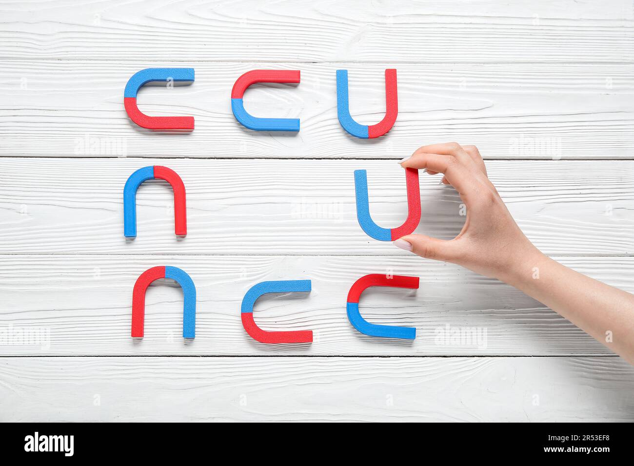 Magnets shape different hi-res stock photography and images - Alamy