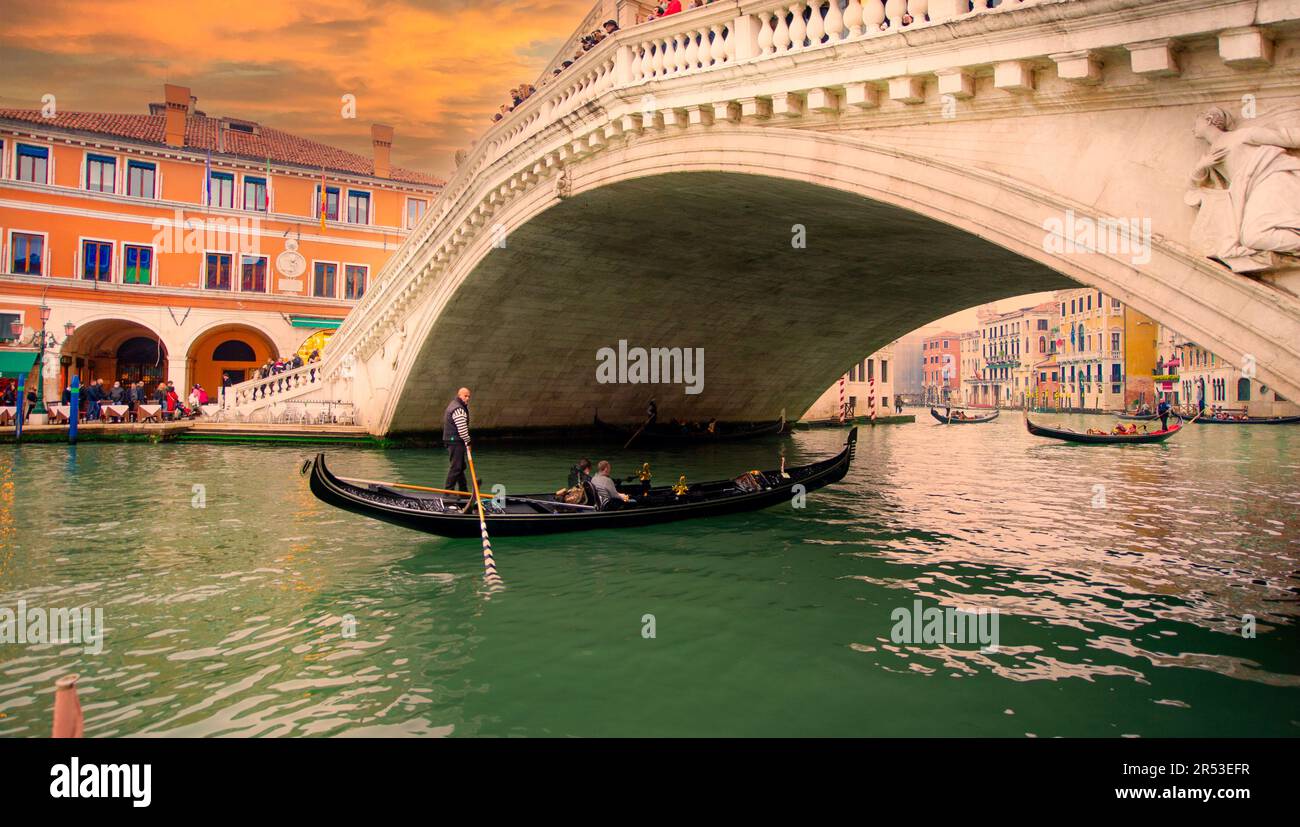 2020 February 24-Venice Italy-The gondola, a traditional Venetian boat ...