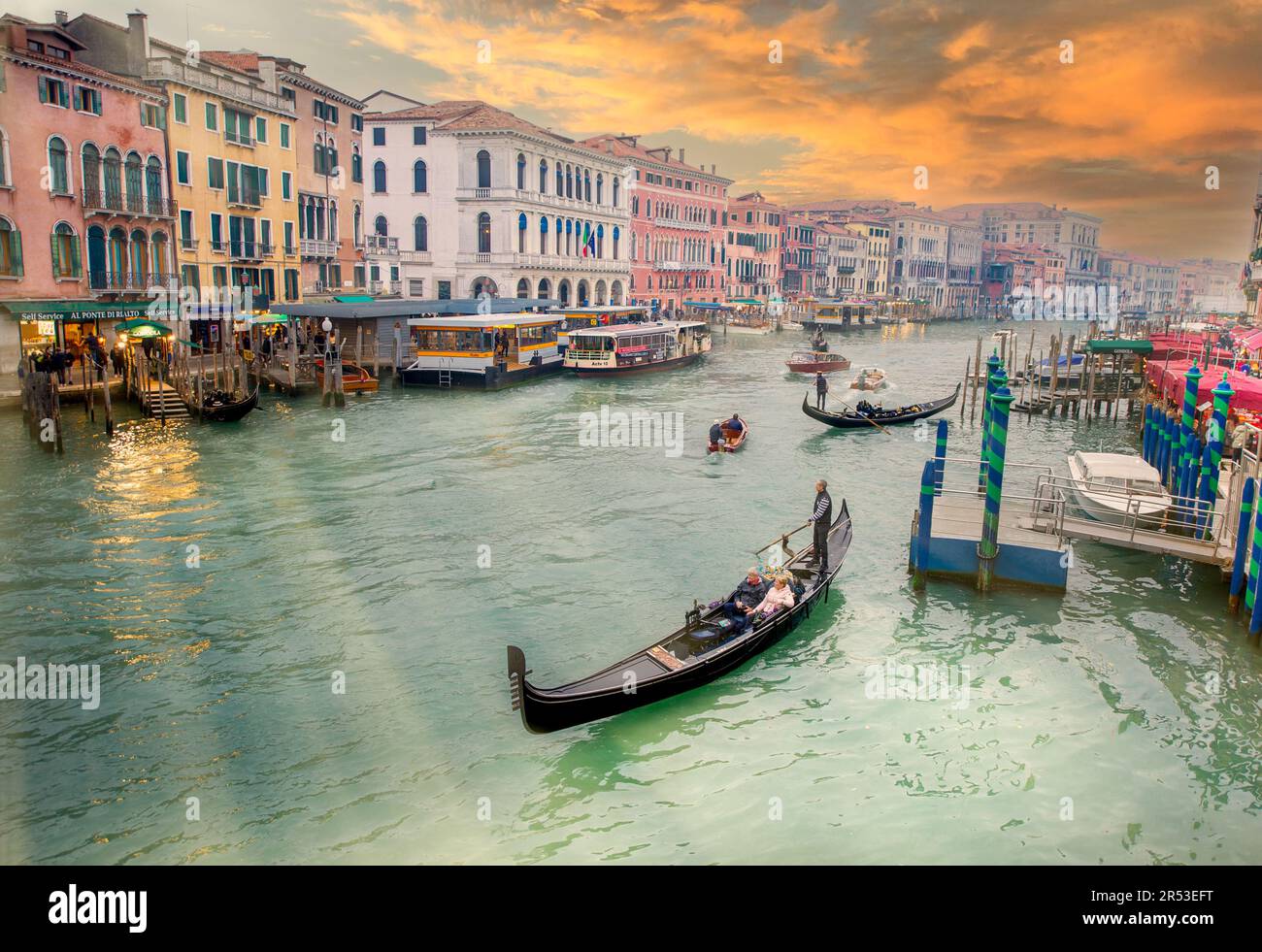 2020 February 24-Venice Italy-The gondola, a traditional Venetian boat ...