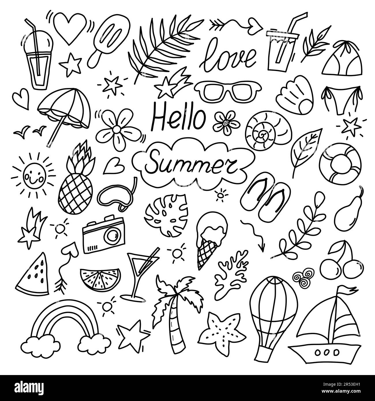 Hand Doodles Vector Hand Drawing Doodle, Vector Illustration. Stock