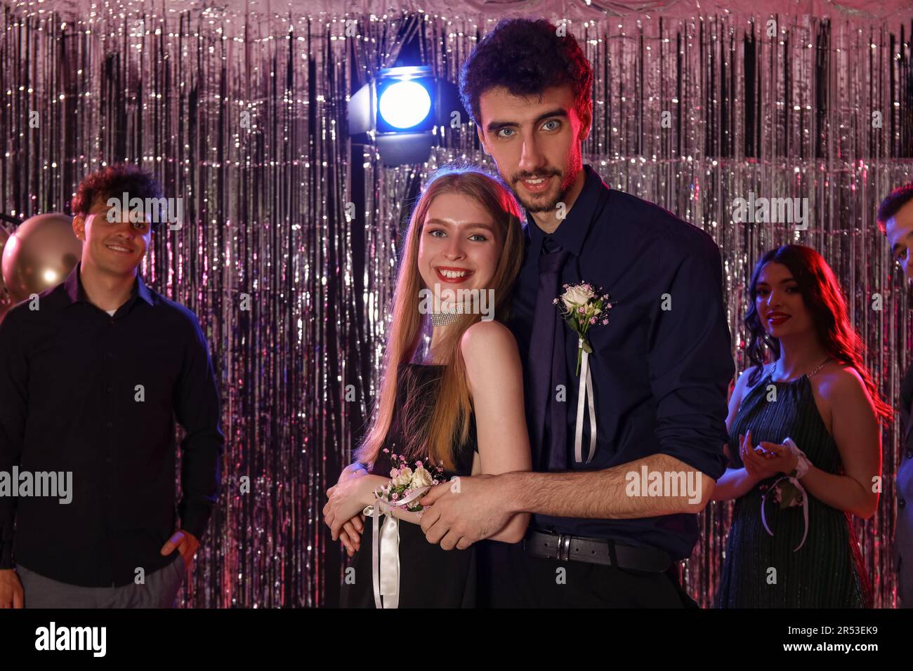 Beautiful couple on prom night Stock Photo - Alamy
