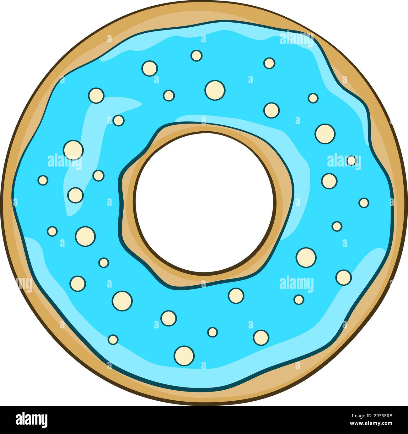 Blue donut. Cartoon. Vector illustration Stock Vector Image & Art - Alamy