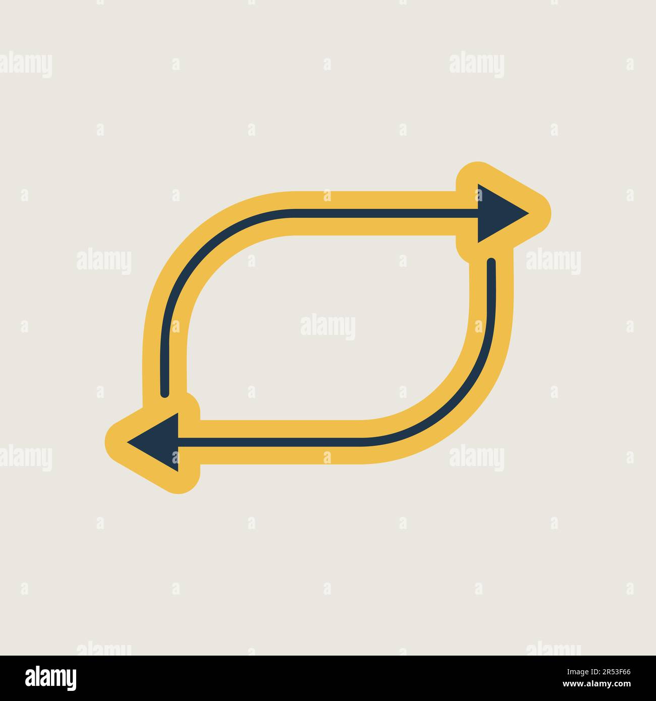 Repeat button vector icon. Music sign. Graph symbol for music and sound ...