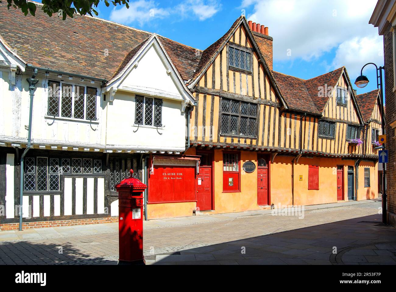 Ancient timber-framed buildings, Silent Street, Ipswich, Suffolk ...