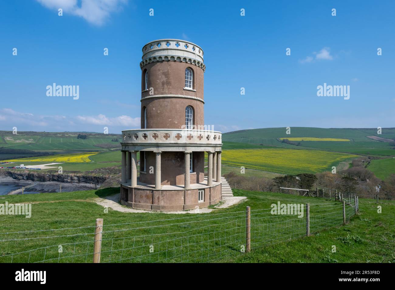 Clavell Tower overlooking Kimmeridge Bay in Dorset Stock Photo - Alamy