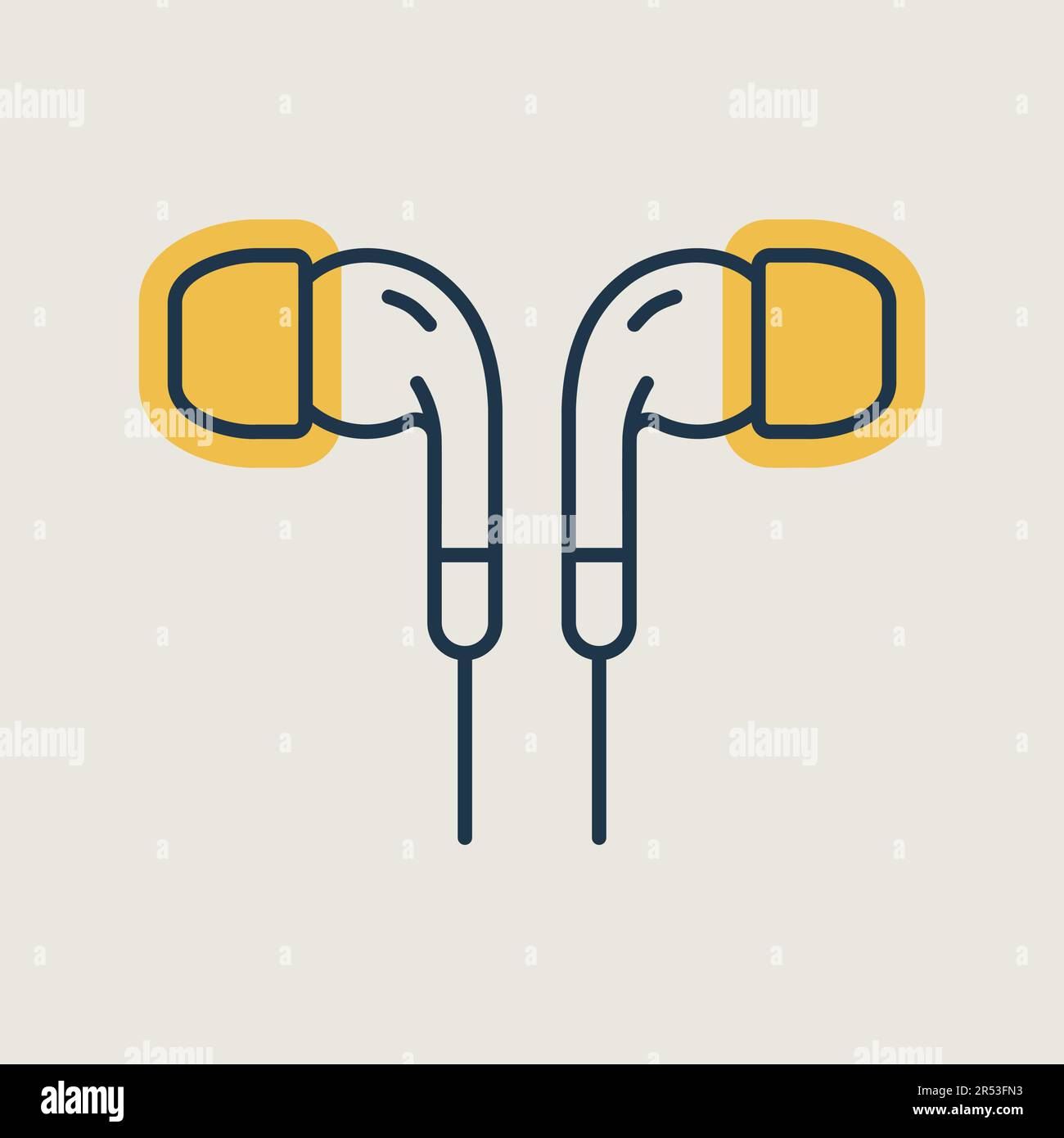 Earbuds headphone vector icon. Music sign. Graph symbol for music and ...