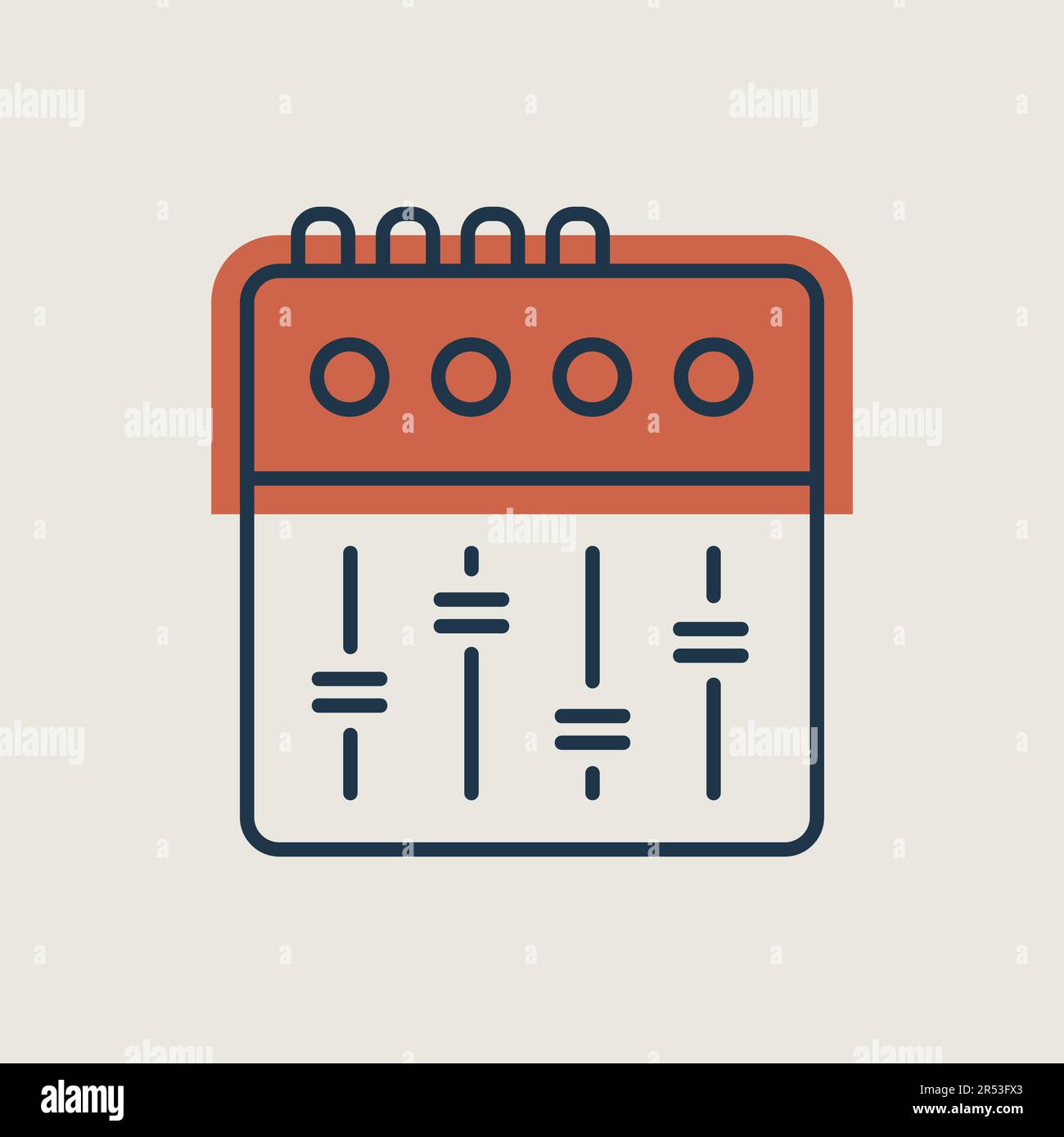 Mixing console vector icon. Graph symbol for music and sound web site ...