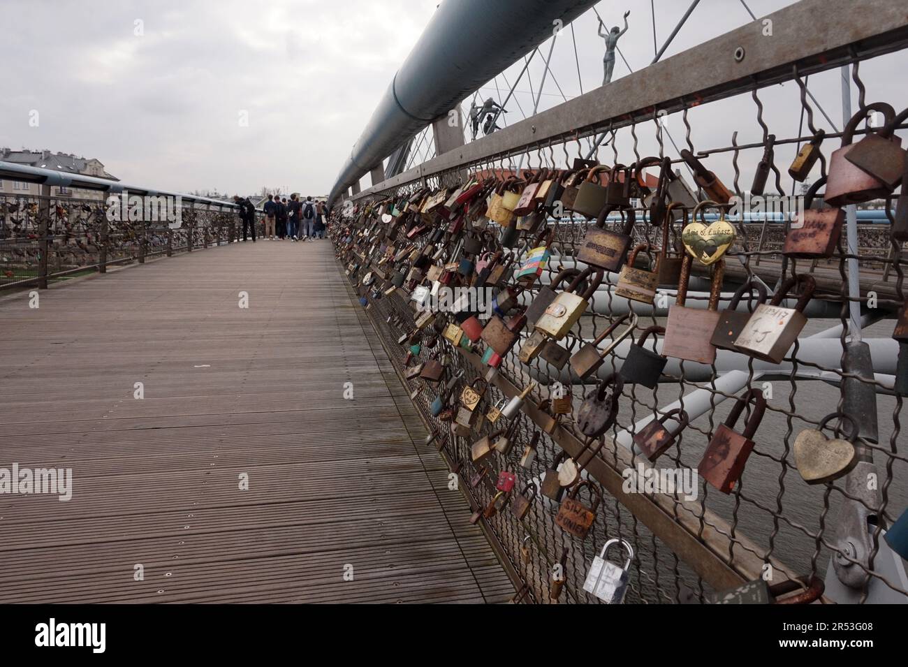 Father bernatek bridge love locks hi-res stock photography and images ...