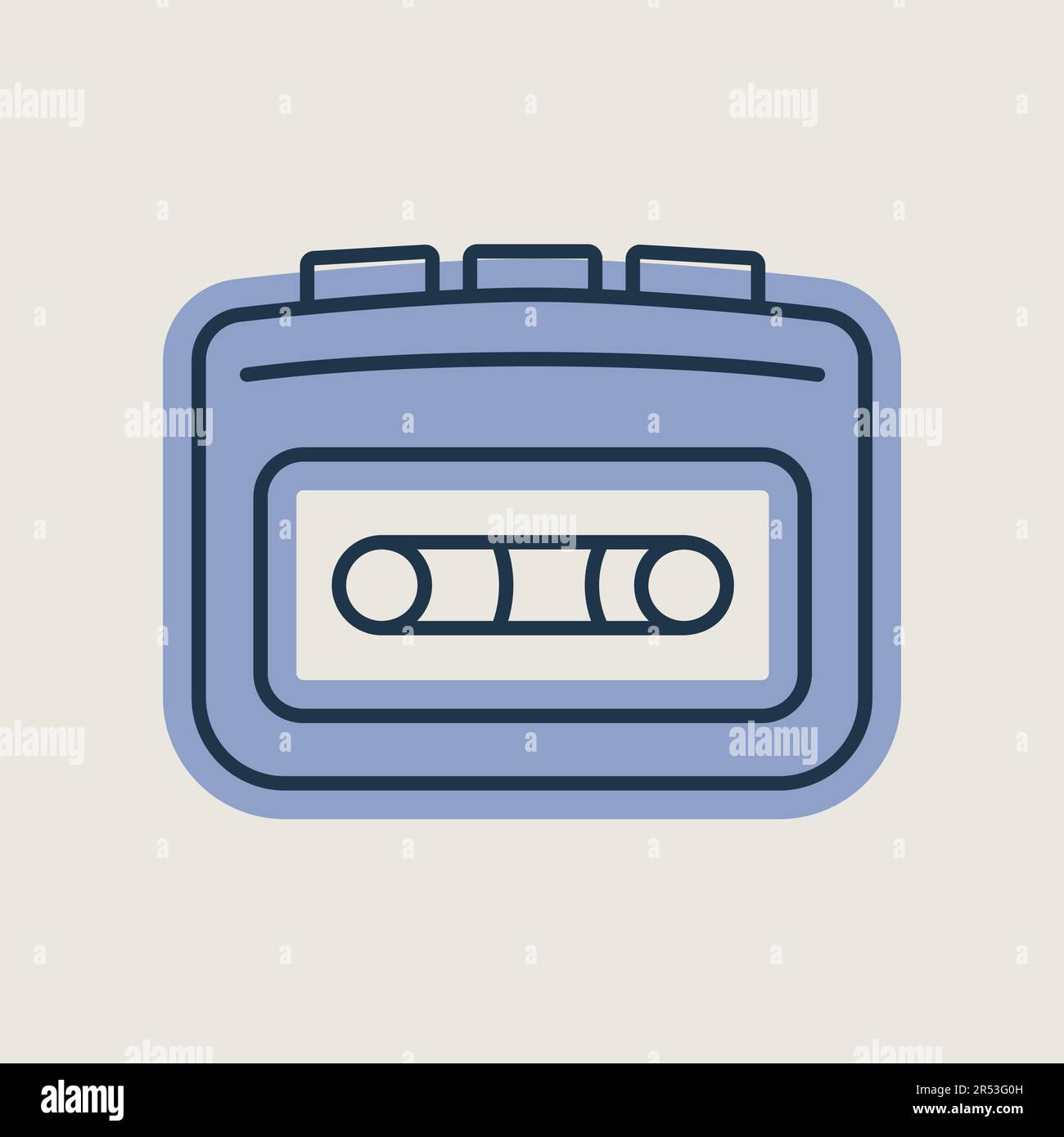 Cassette player vector icon. Music sign. Graph symbol for music and ...