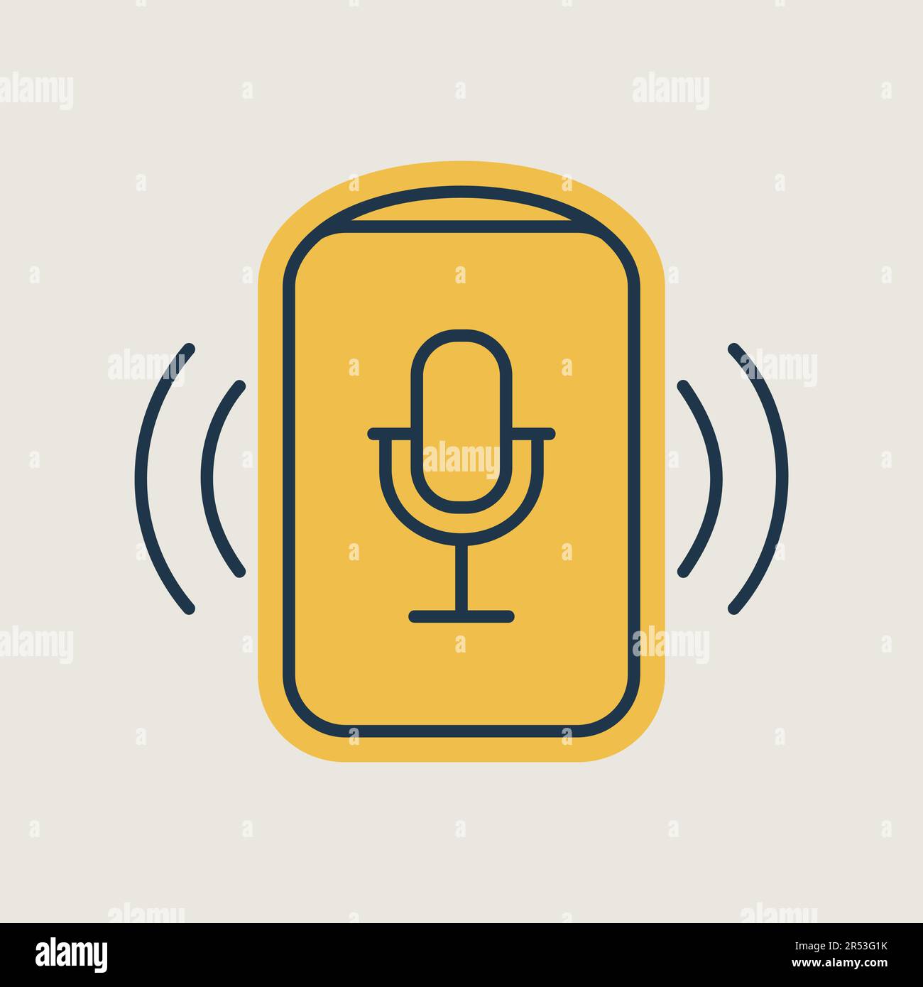 Voice assistant concept vector isolated icon. Music sign. Graph symbol ...