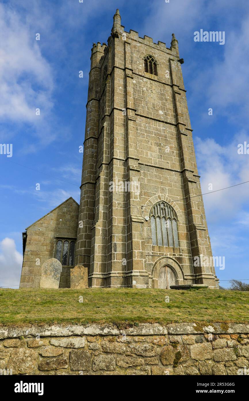 The parish Church of St Buryan, St Buryan, Cornwall, England, UK Stock ...