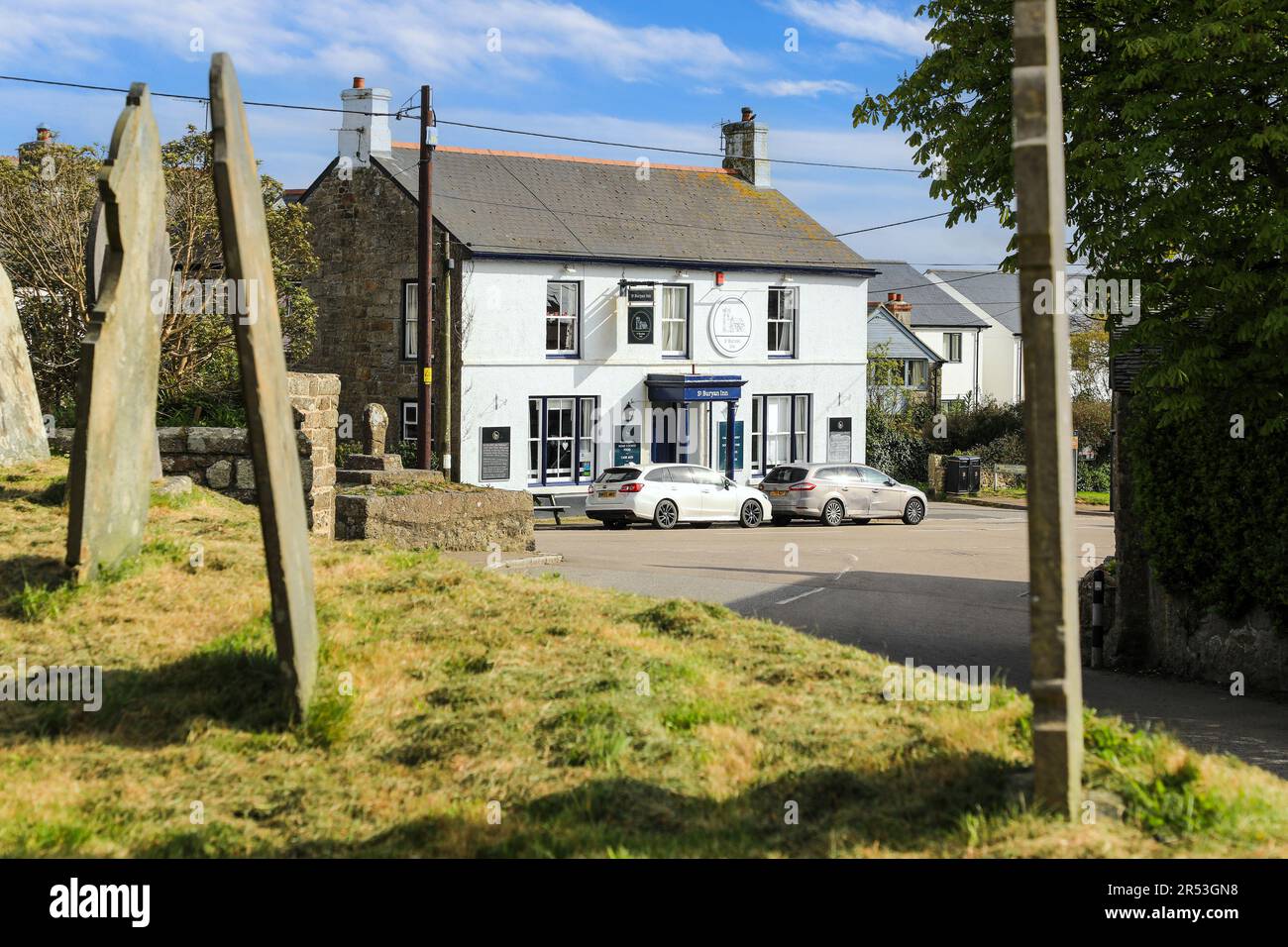 The St Buryan Inn or pub or public house, St Buryan, Cornwall, England ...