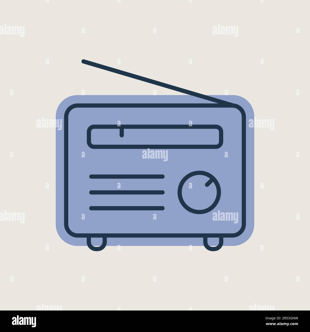 Retro radio vector icon. Graph symbol for music and sound web site and ...