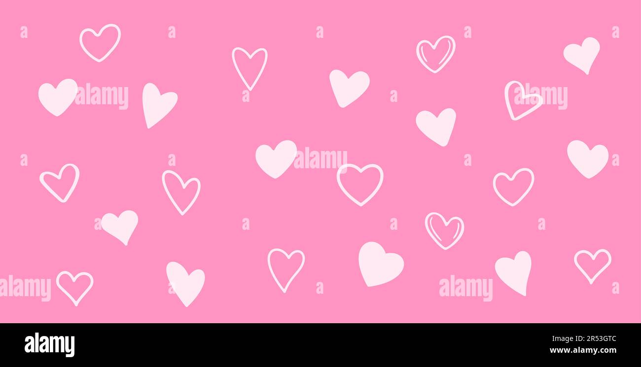Background with hearts. Cartoon. Vector illustration Stock Vector Image ...
